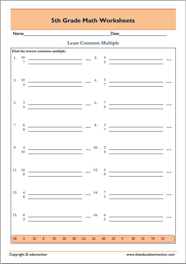 Common Denominator Word Problems Worksheet CommonWorksheets