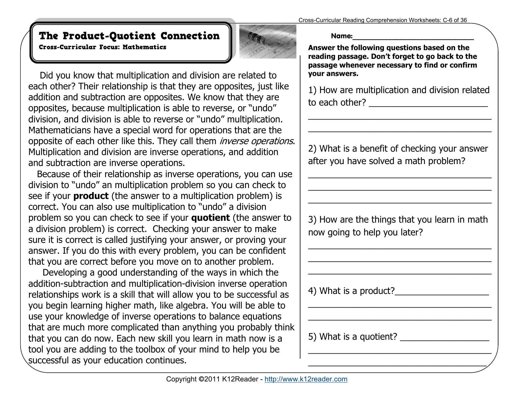 3rd Grade Reading Comprehension Worksheets Common Core